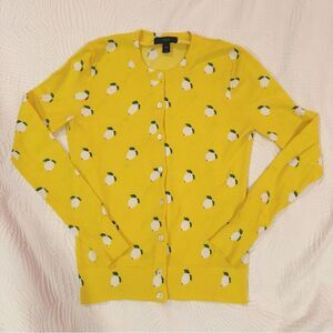 J. Crew Factory | Sweaters | Jcrew Lemon Jackie Yellow Cardigan Xxs ...